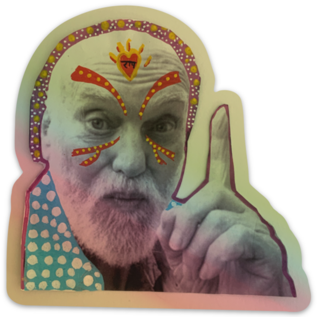Ram Dass All One Sticker – Love Serve Remember Shop